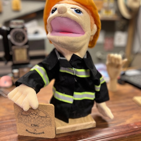 Toys | 35 Firefighter Puppet With Black And Yellow Outfit | Poshmark